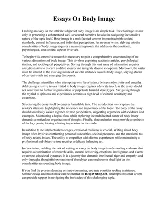 Essays On Body Image.pdf