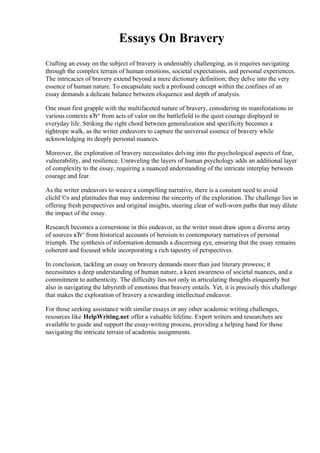 Essays On Bravery.pdf