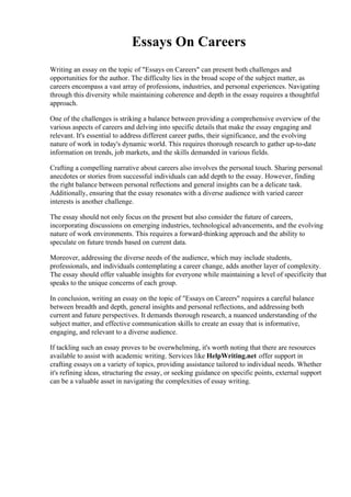 Essays On Careers.pdf