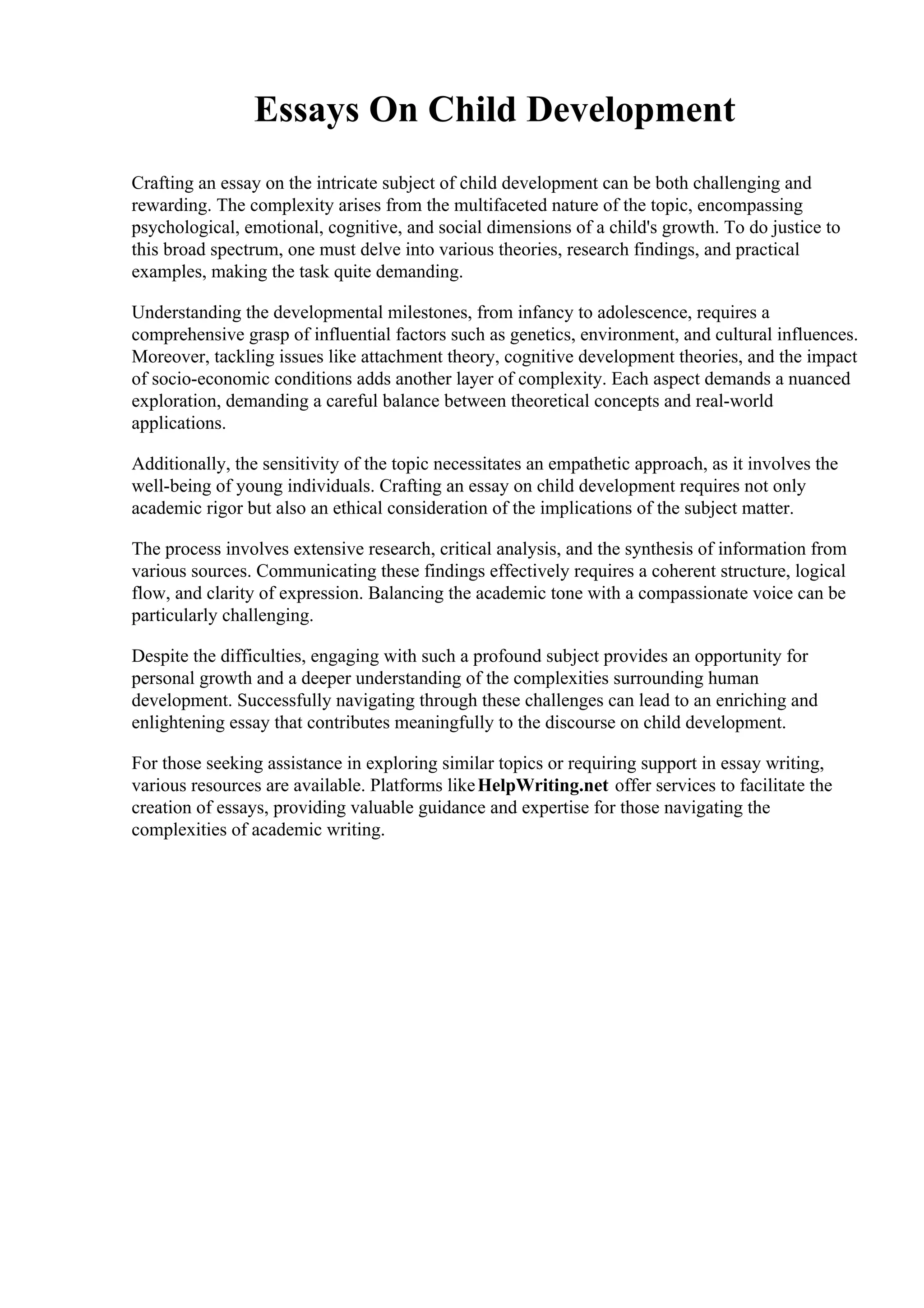 Essays On Child Development.pdf