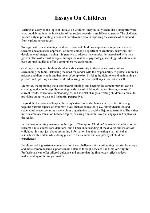 Essays On Children.pdf