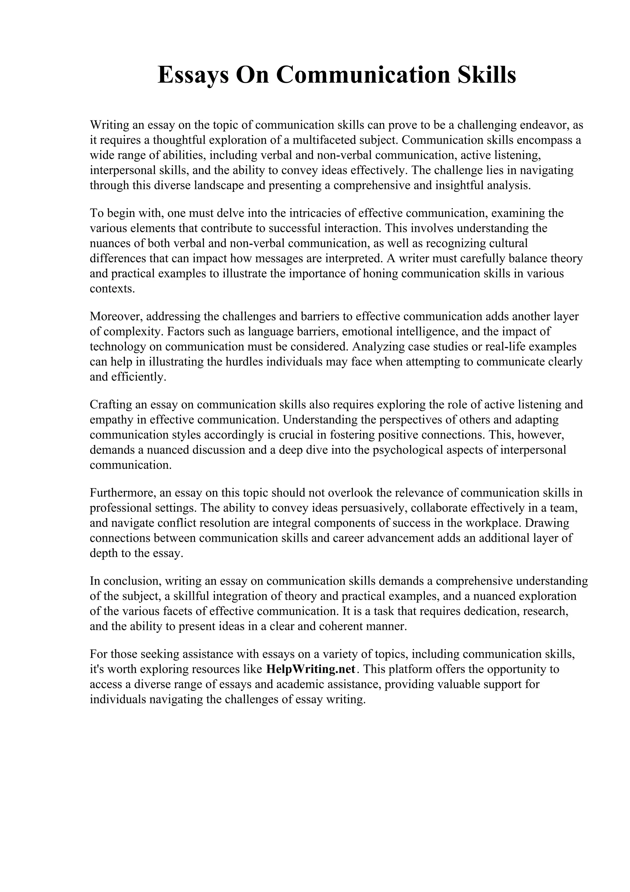 Essays On Communication Skills.pdf