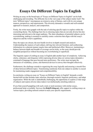 Essays On Different Topics In English.pdf