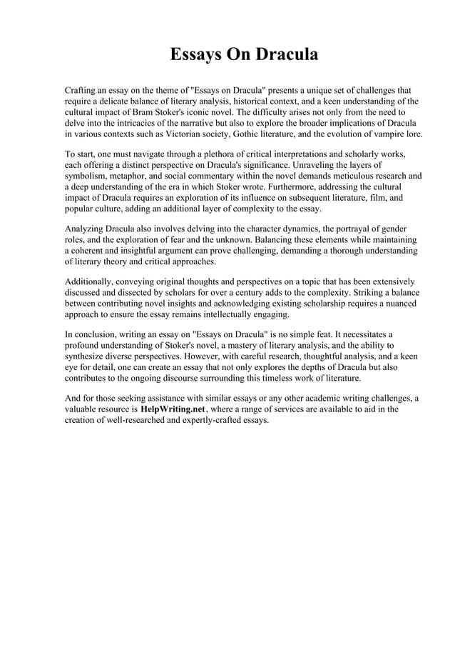 Essays On Dracula.pdf