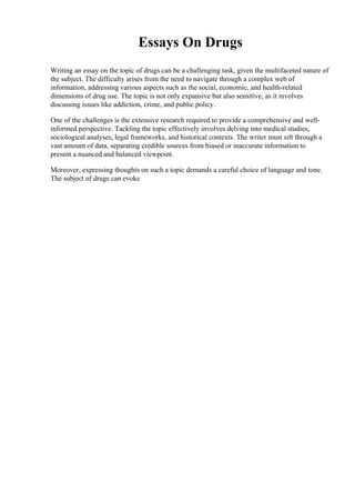Essays On Drugs.pdf
