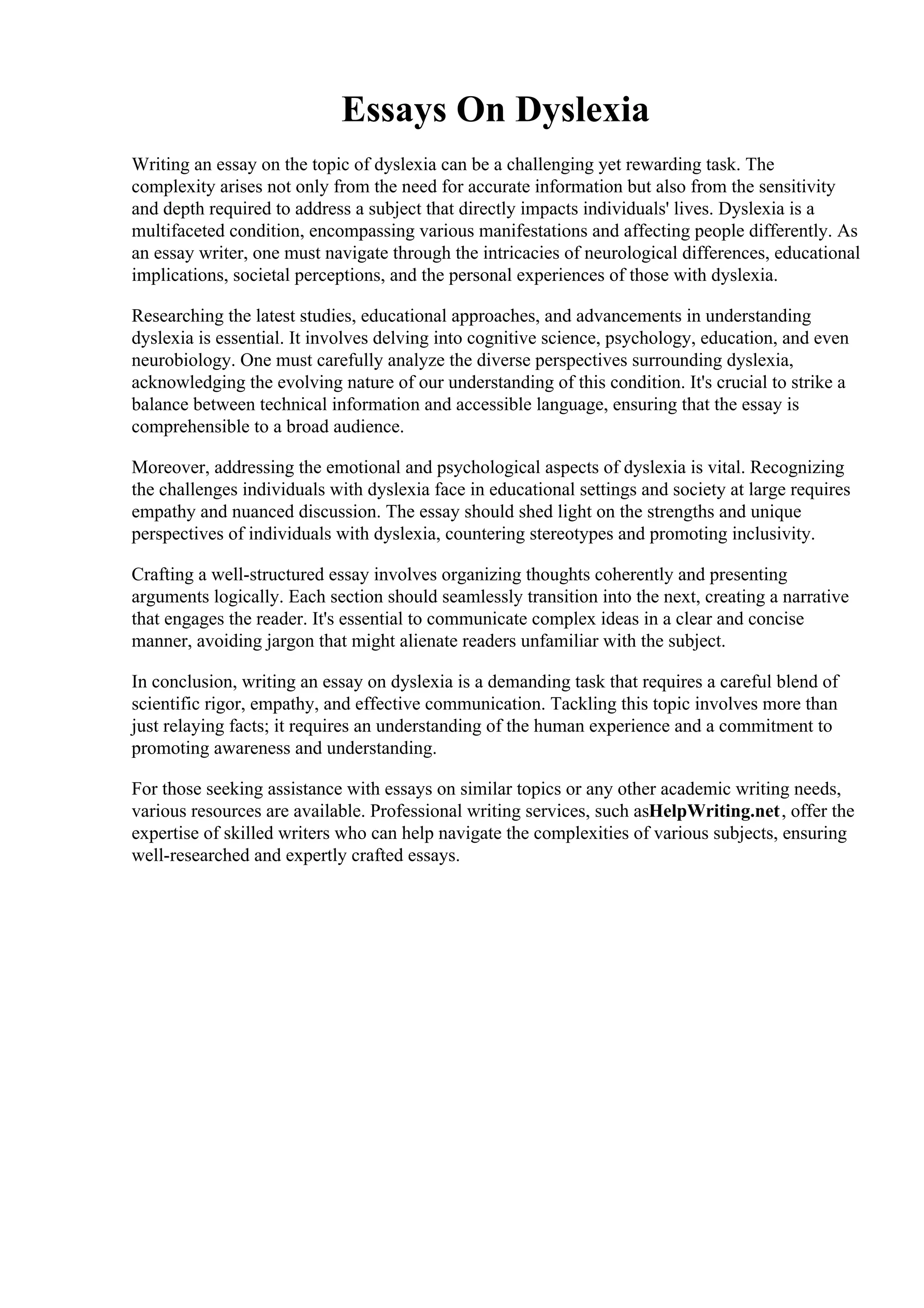 Essays On Dyslexia.pdf