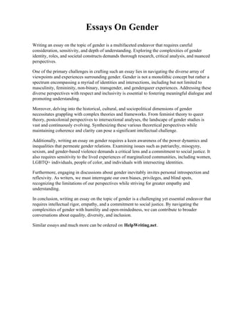 Essays On Gender.pdf