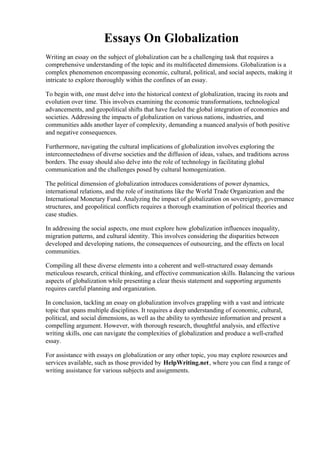 Essays On Globalization.pdf