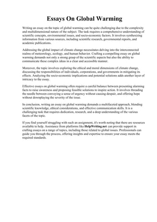 Essays On Global Warming.pdf