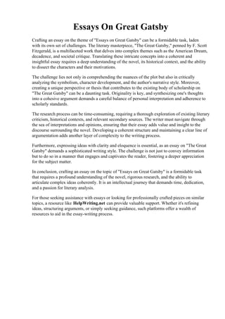 Essays On Great Gatsby.pdf
