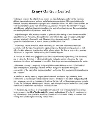 Essays On Gun Control.pdf