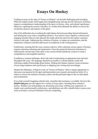 Essays On Hockey.pdf