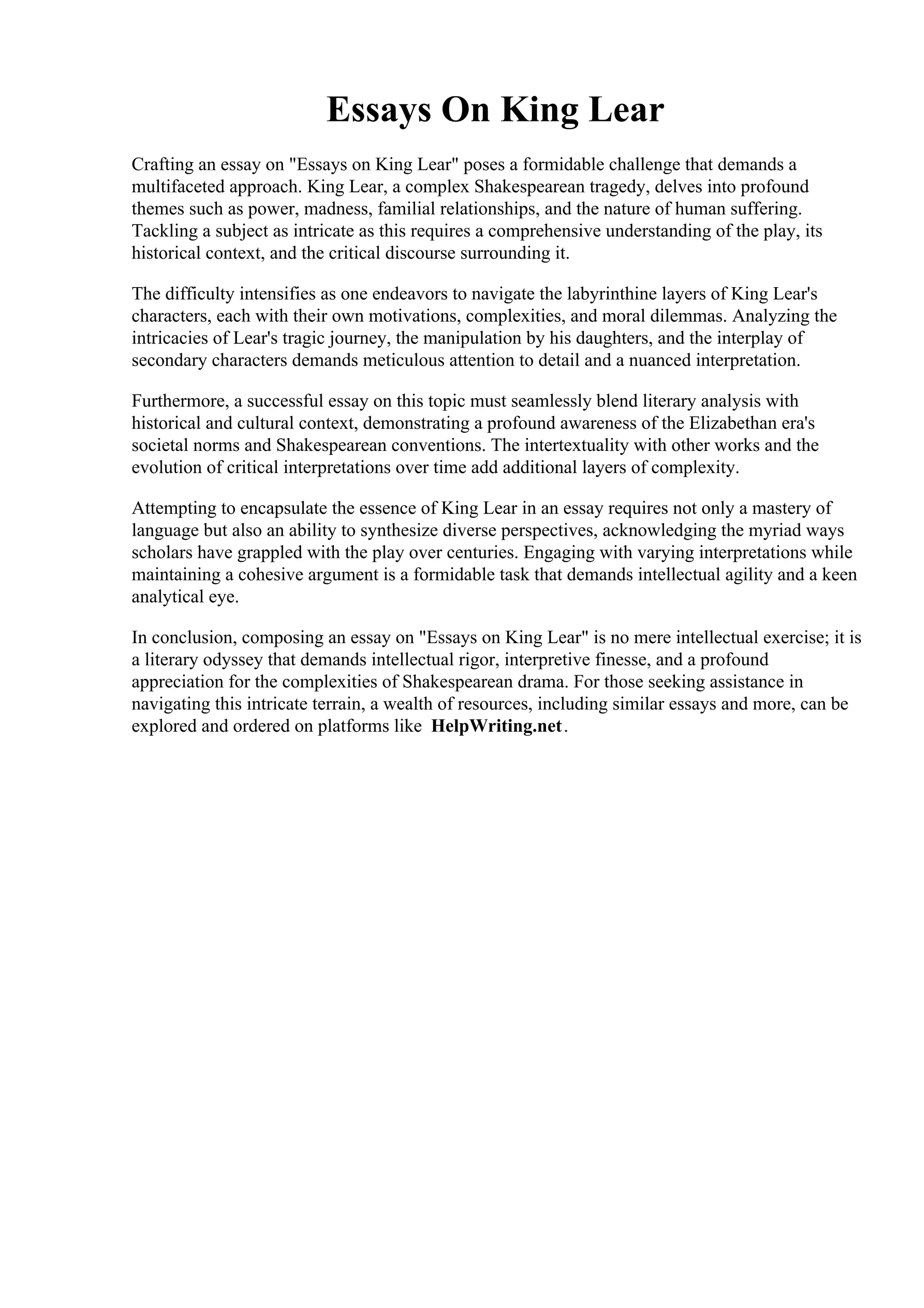 Essays On King Lear.pdf