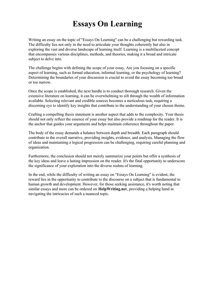 Essays On Learning.pdf