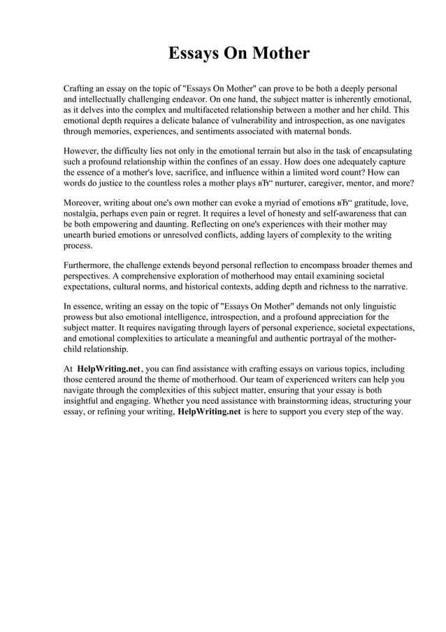 Essays On Mother.pdf