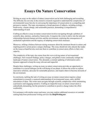 Essays On Nature Conservation.pdf