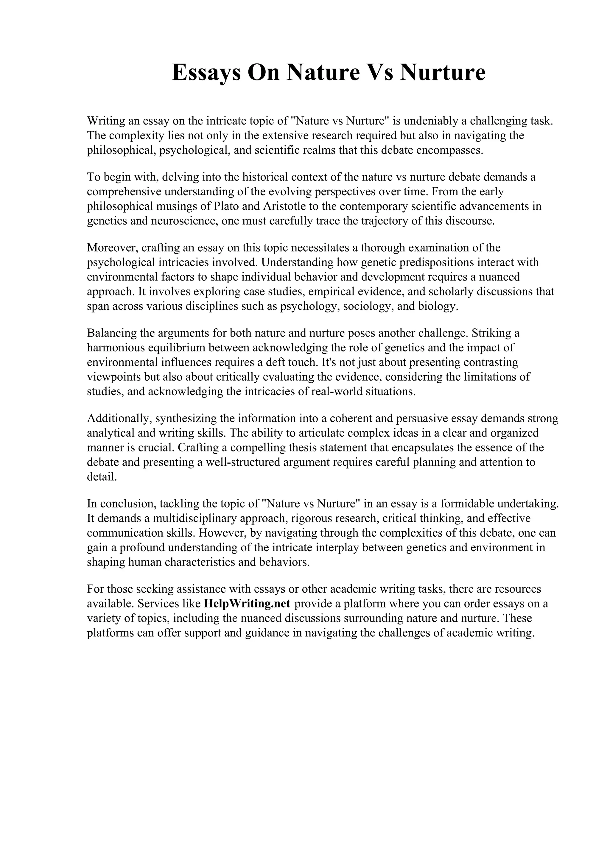 Essays On Nature Vs Nurture.pdf