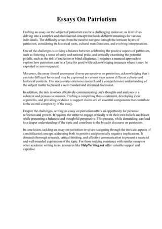 Essays On Patriotism.pdf