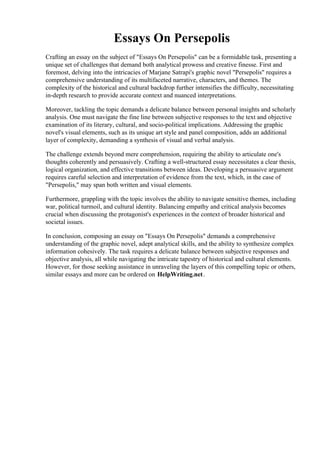 Essays On Persepolis.pdf