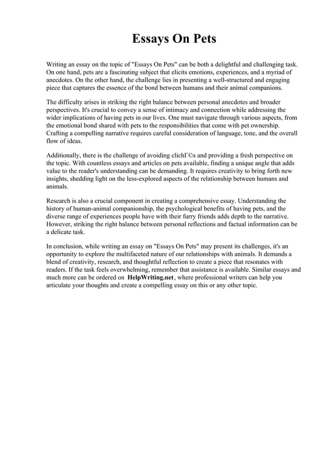 Essays On Pets.pdf