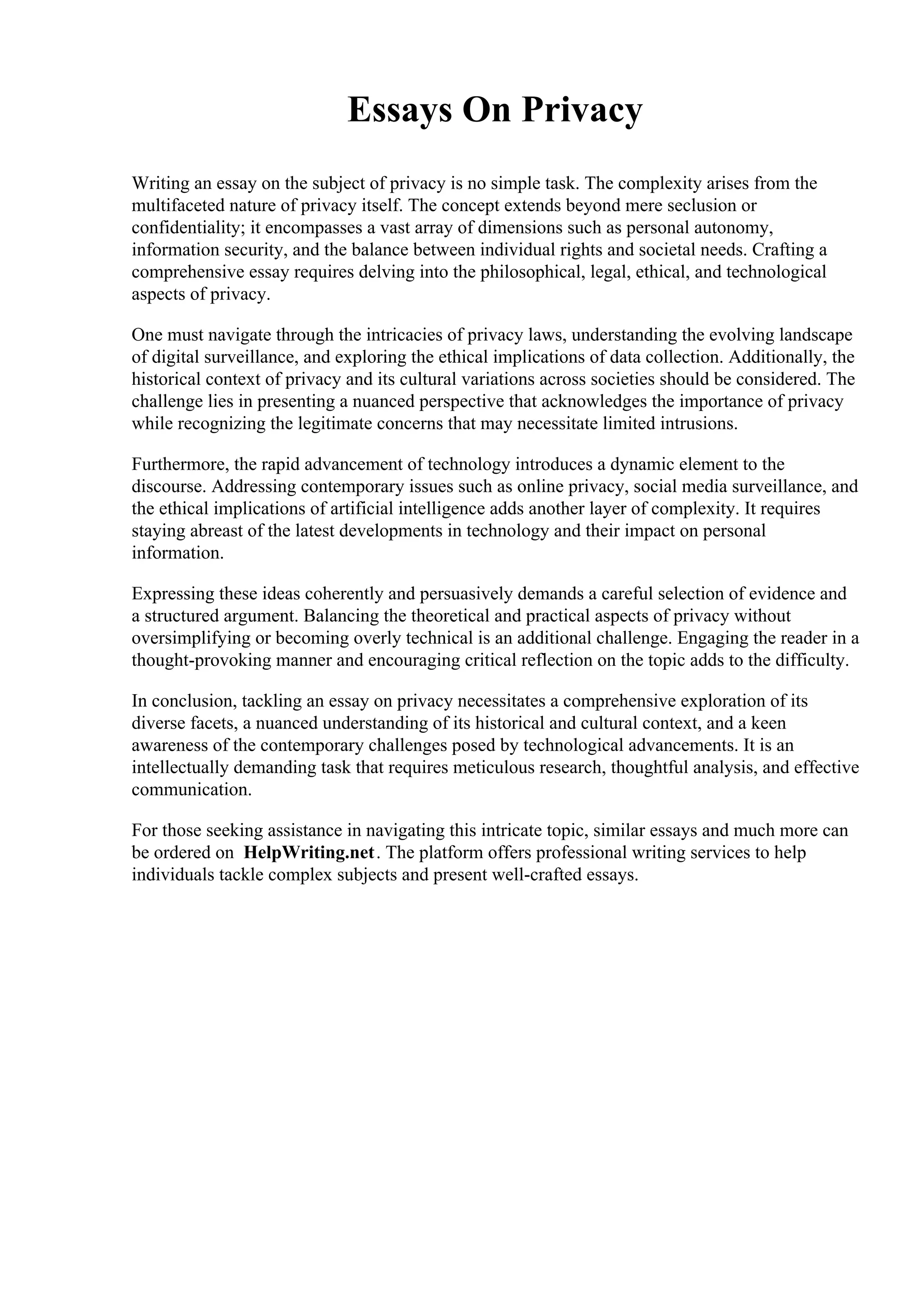 Essays On Privacy.pdf