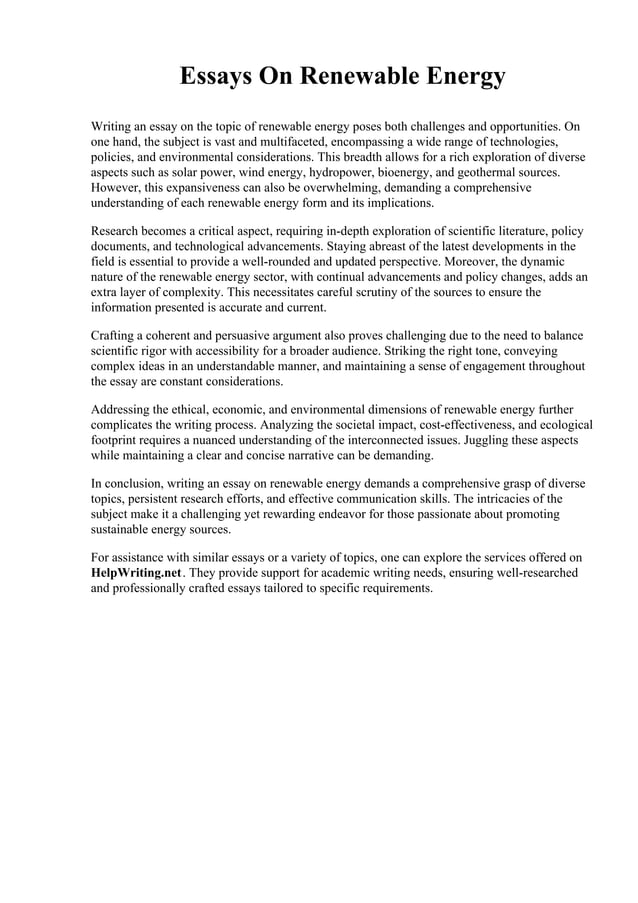 Essays On Renewable Energy.pdf