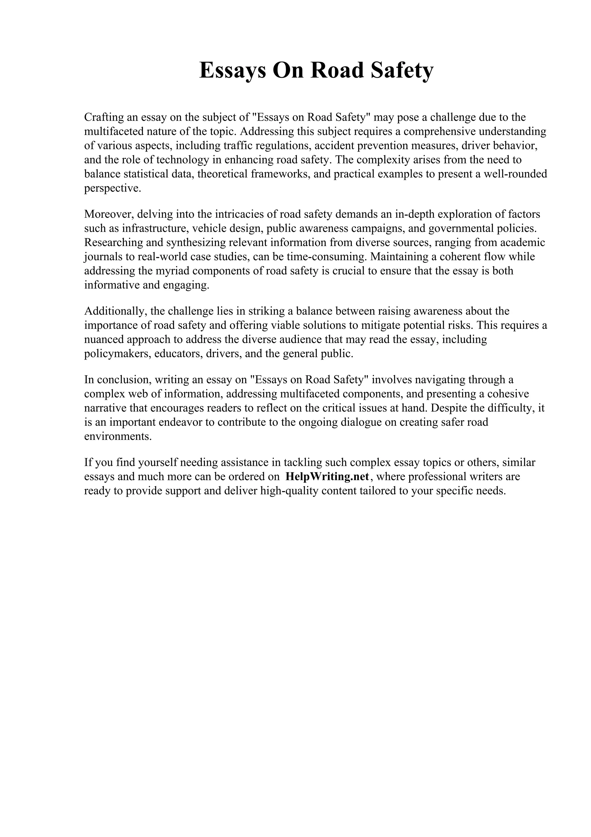 Essays On Road Safety.pdf