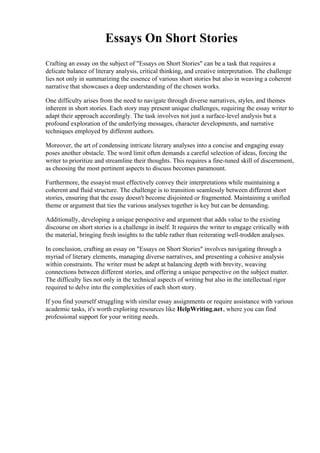 Essays On Short Stories.pdf