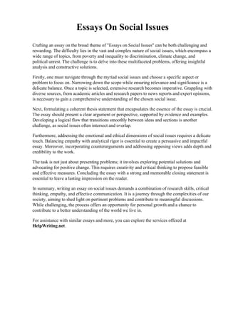 Essays On Social Issues.pdf