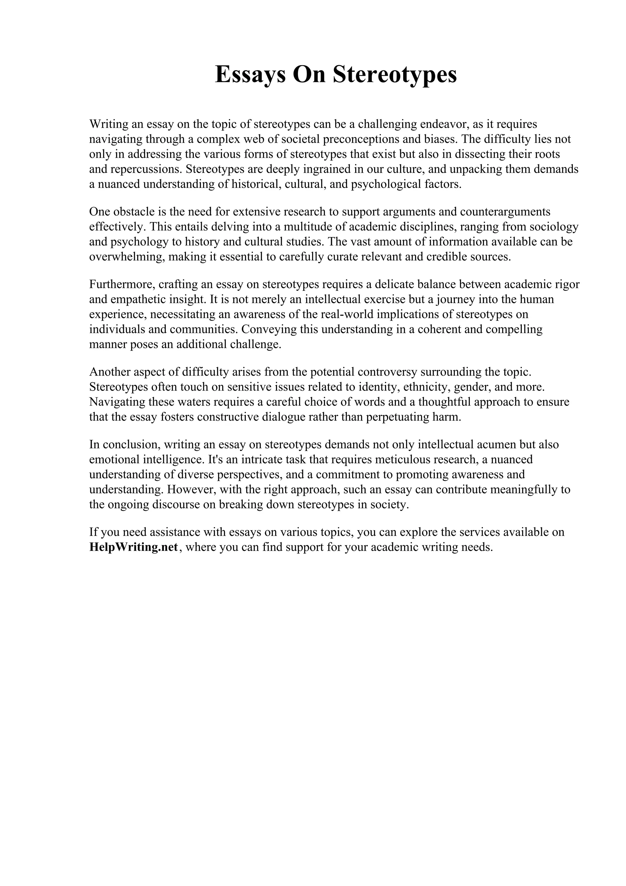 Essays On Stereotypes.pdf