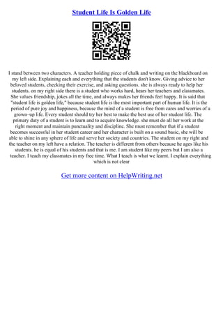 Essays On Student Life | PDF