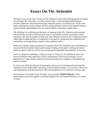 Essays On The Alchemist.pdf