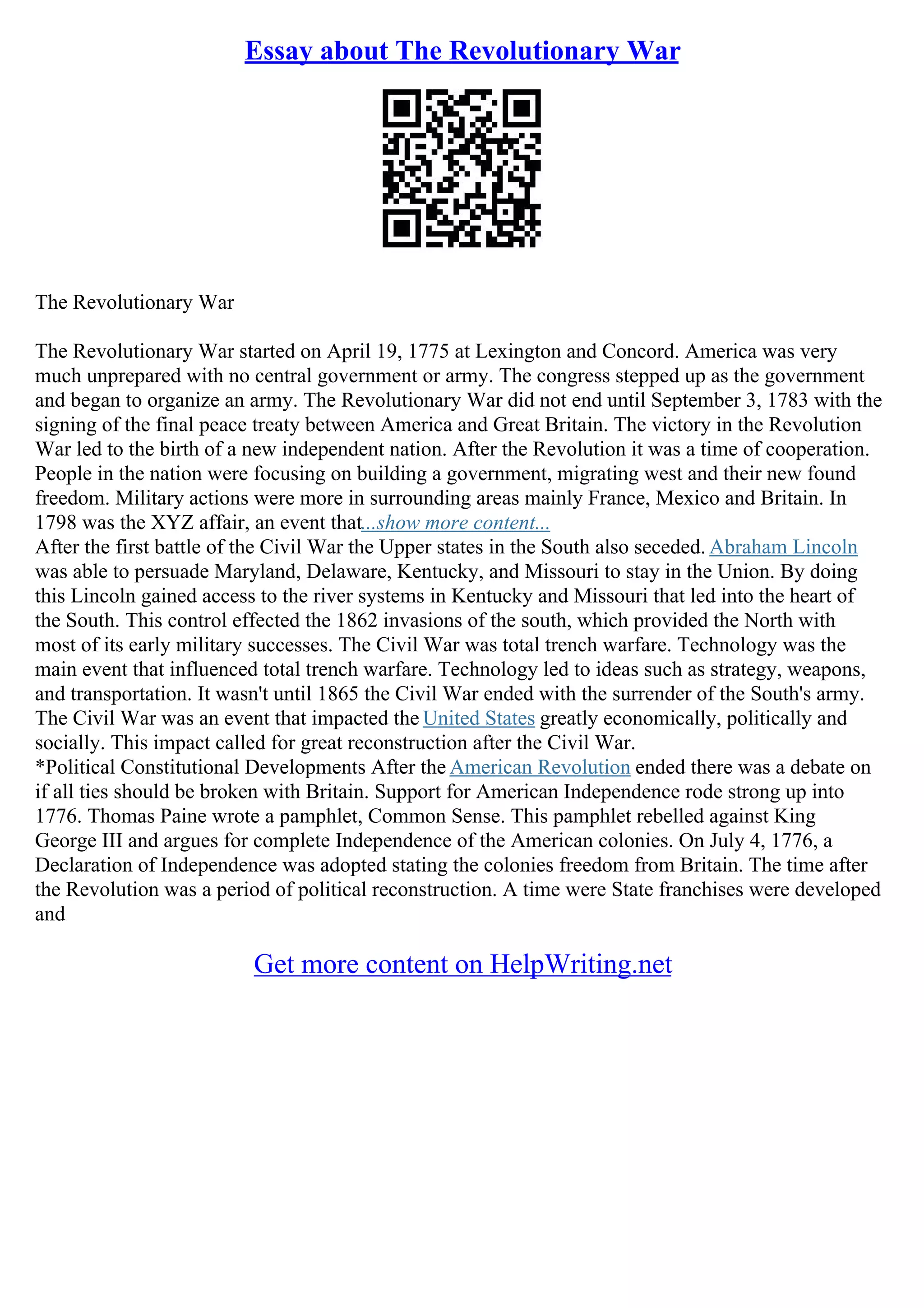 Essays On The American Revolution | PDF