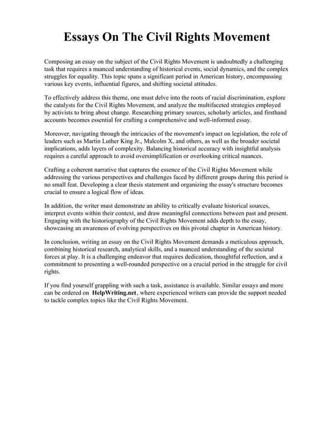 Essays On The Civil Rights Movement.pdf