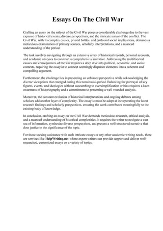 Essays On The Civil War.pdf