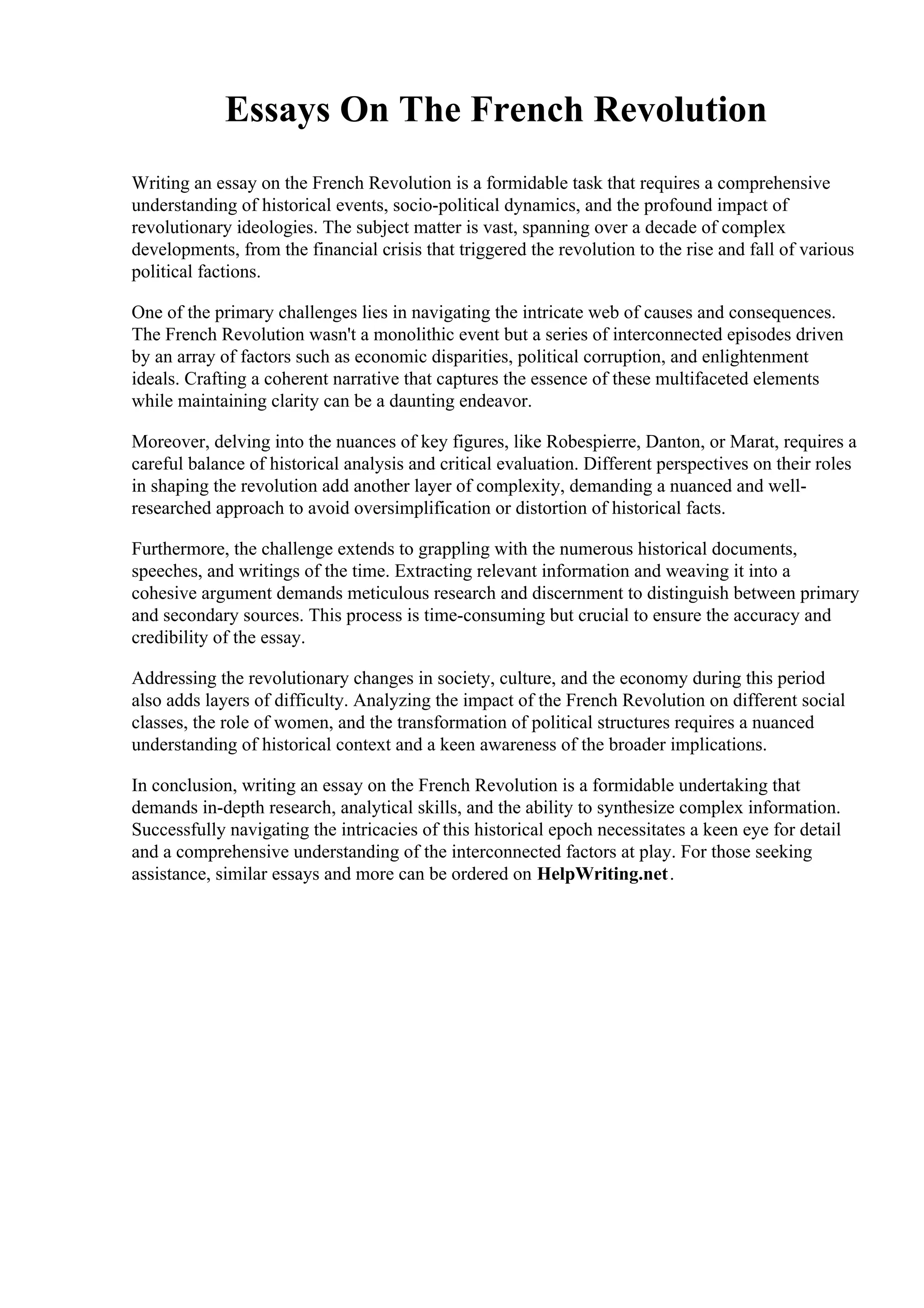 Essays On The French Revolution.pdf