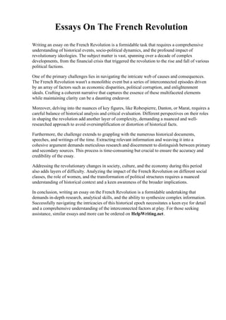 Essays On The French Revolution.pdf