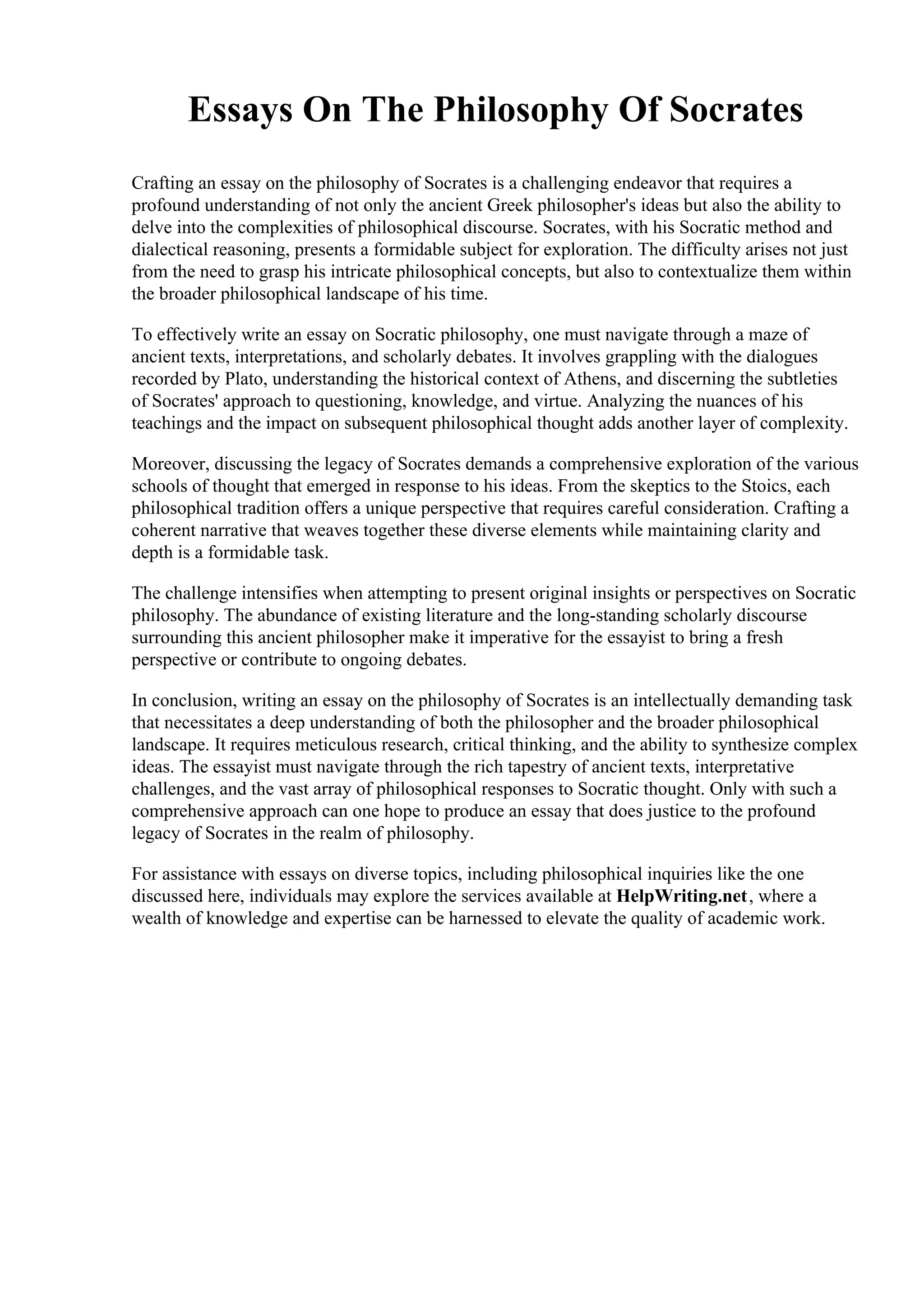 Essays On The Philosophy Of Socrates.pdf