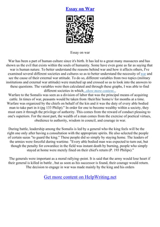 Essays On War | PDF