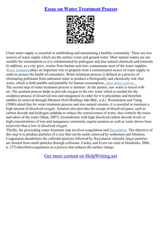 Essays On Water | PDF