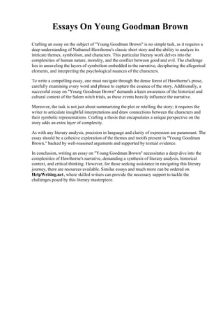 Essays On Young Goodman Brown.pdf