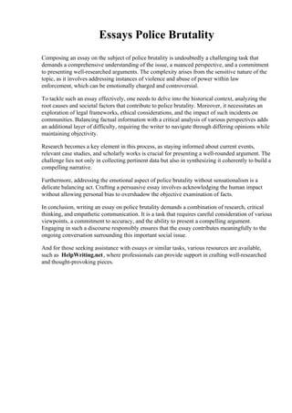 Essays Police Brutality.pdf
