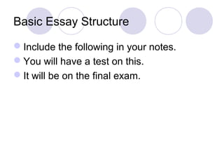 Essay Structure | PPT