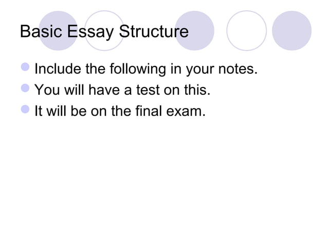 Essay Structure | PPT