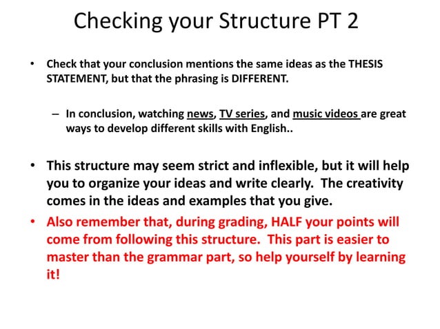 Essay structure | PPT