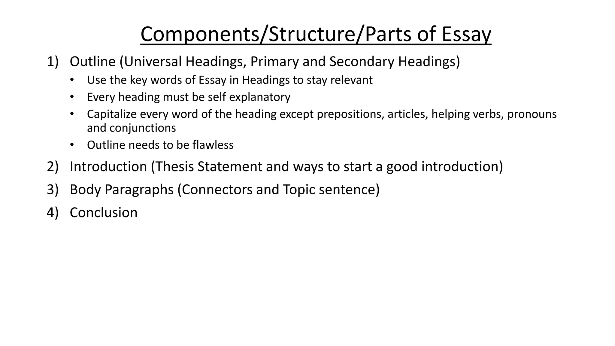 Structure of the essay by a CSS Aspirant | PPTX