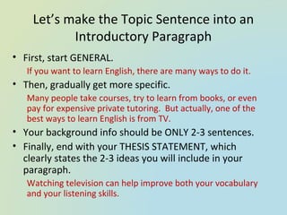 Essay structure introduction | PPT