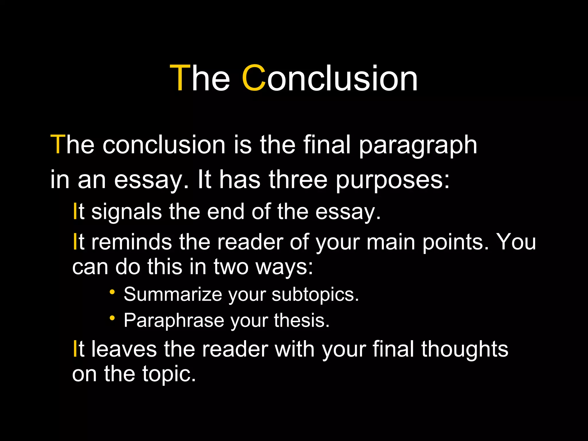 Essay Writing (Structure) | PPT