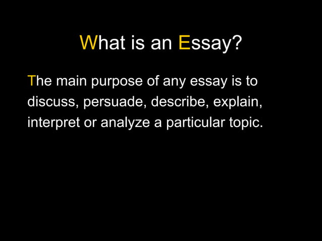 Essay Writing (Structure) | PPT