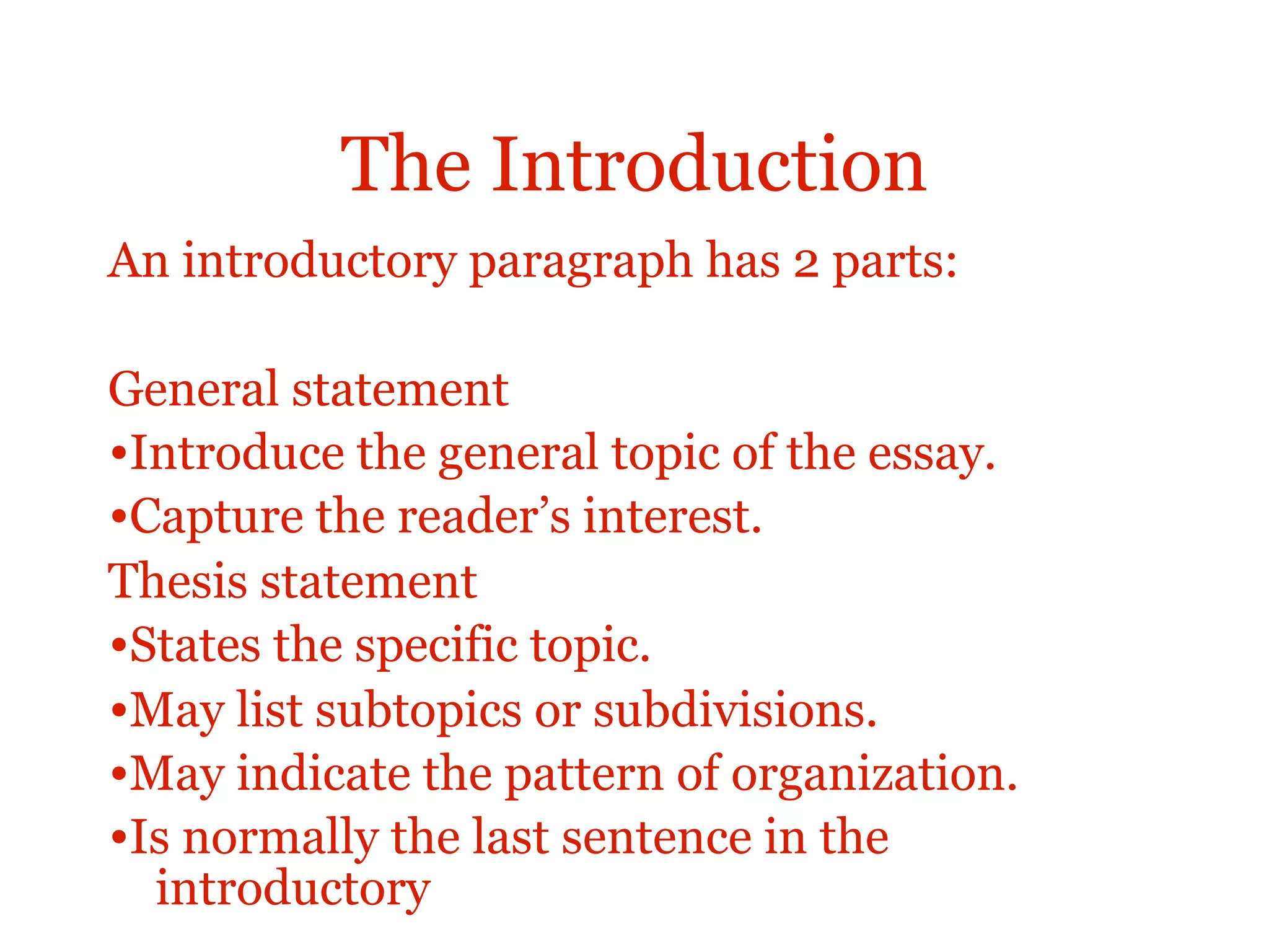 Essay structure | KEY